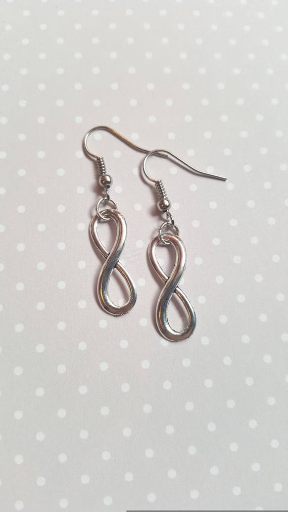 Infinity earrings Infinity jewellery Dangle earrings | Etsy