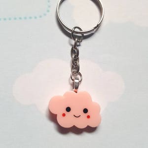 Cloud Keyring, Cloud Bagcharm, Kawaii Cloud Keyring, Happy Cloud ...