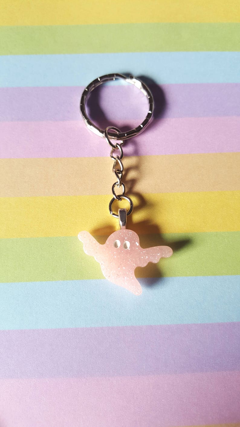 Glitter ghost keyring Ghost keyring Ghost pendant Halloween | Etsy