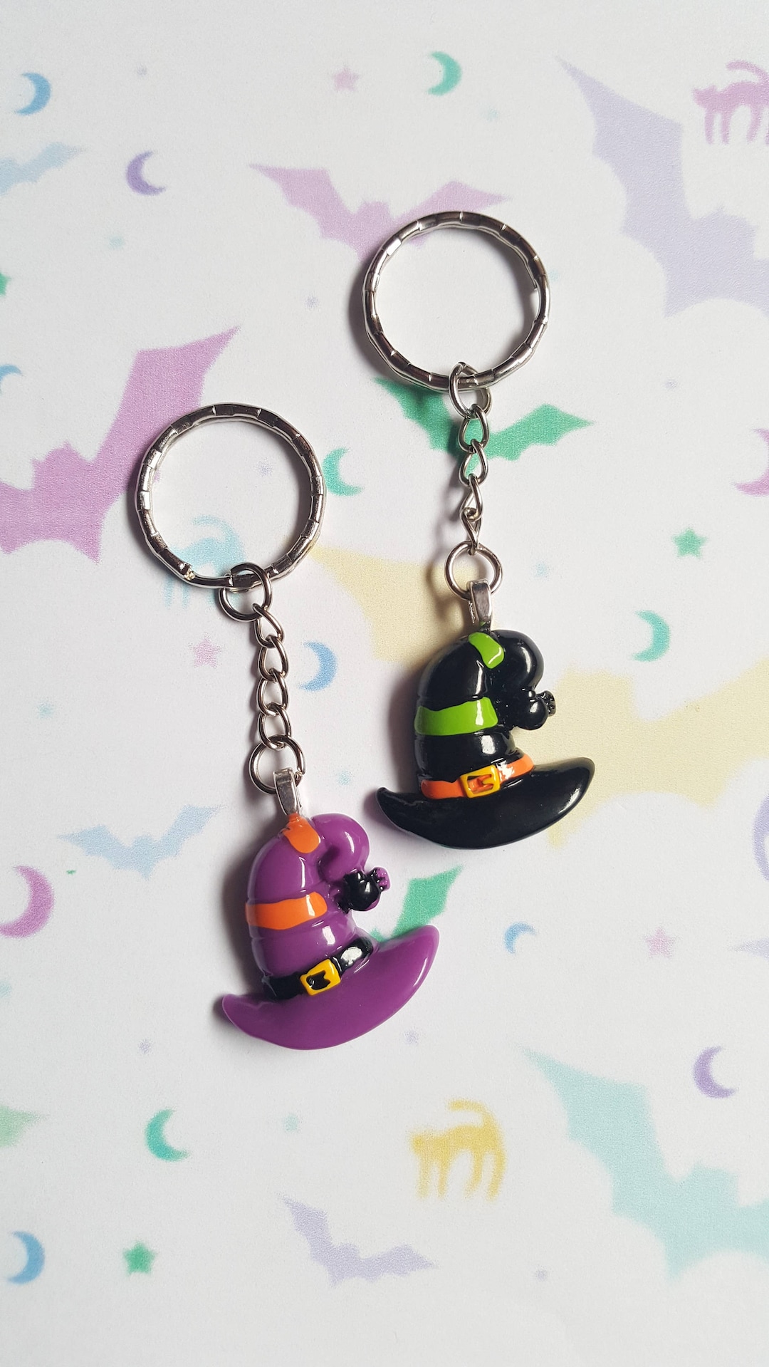 Witch Hat Keyring, Witch Keyring, Halloween Keyring, Witch Hat, Witch ...