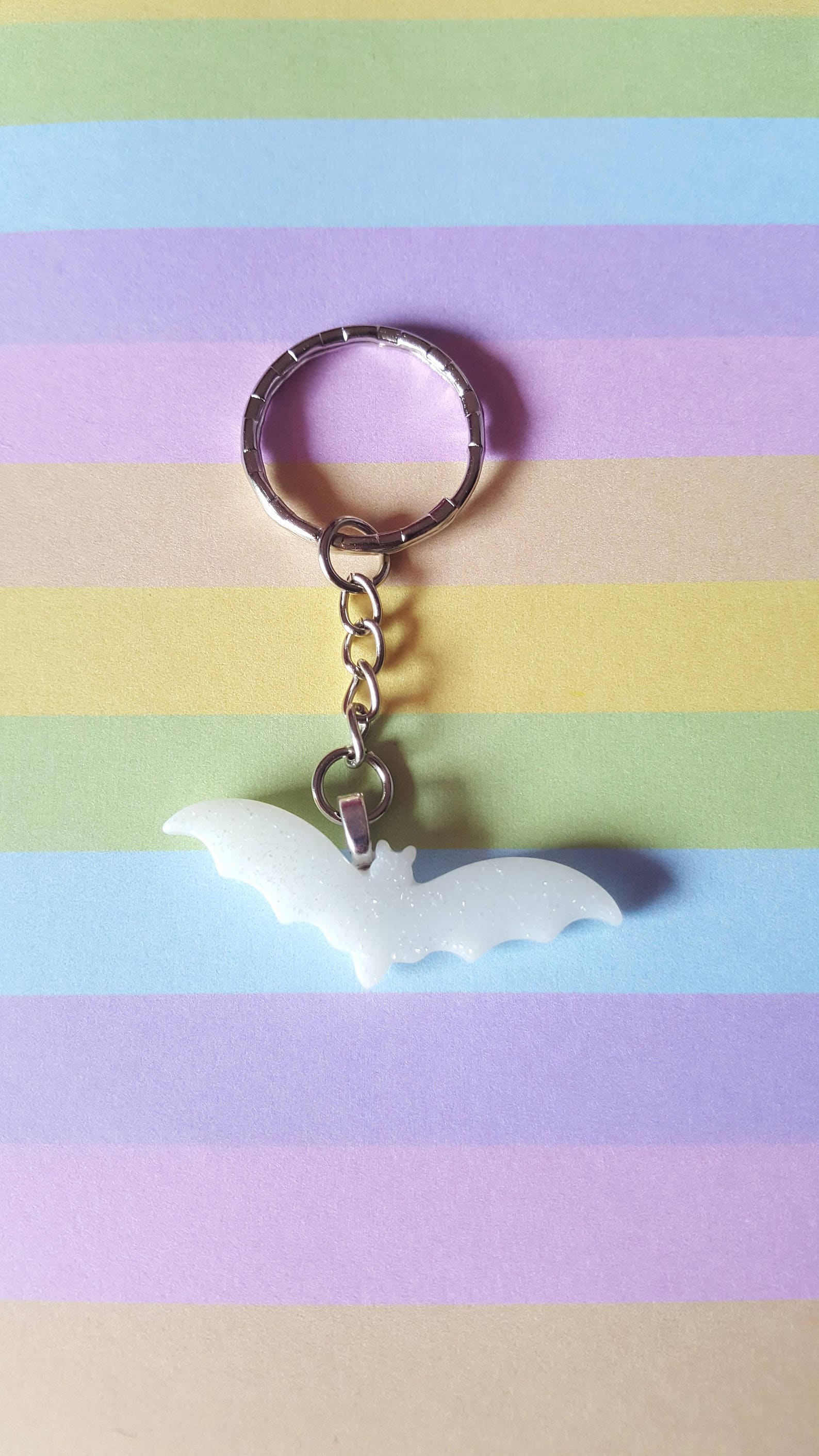Glitter Bat Keyring Bat Keyring Bat Pendant Halloween - Etsy