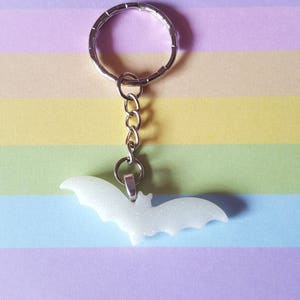 Glitter Bat Keyring, Bat Keyring, Bat Pendant, Halloween Keyring ...