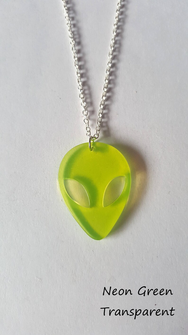 Glitter Alien Necklace Alien Necklace Alien Pendant Pendant - Etsy