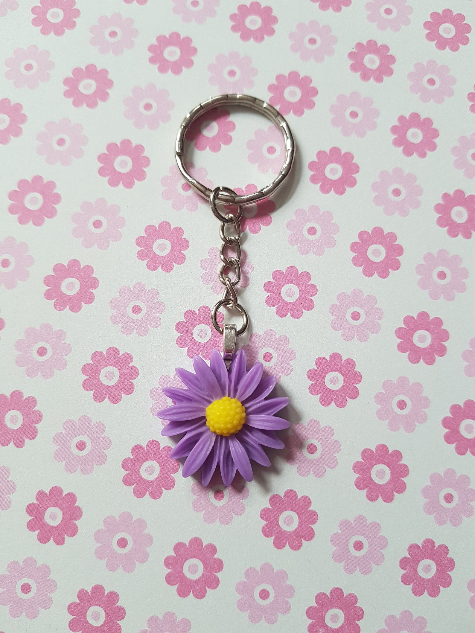 Daisy Keyring Flower Keying Daisy Flower Keyring Daisy Bag - Etsy
