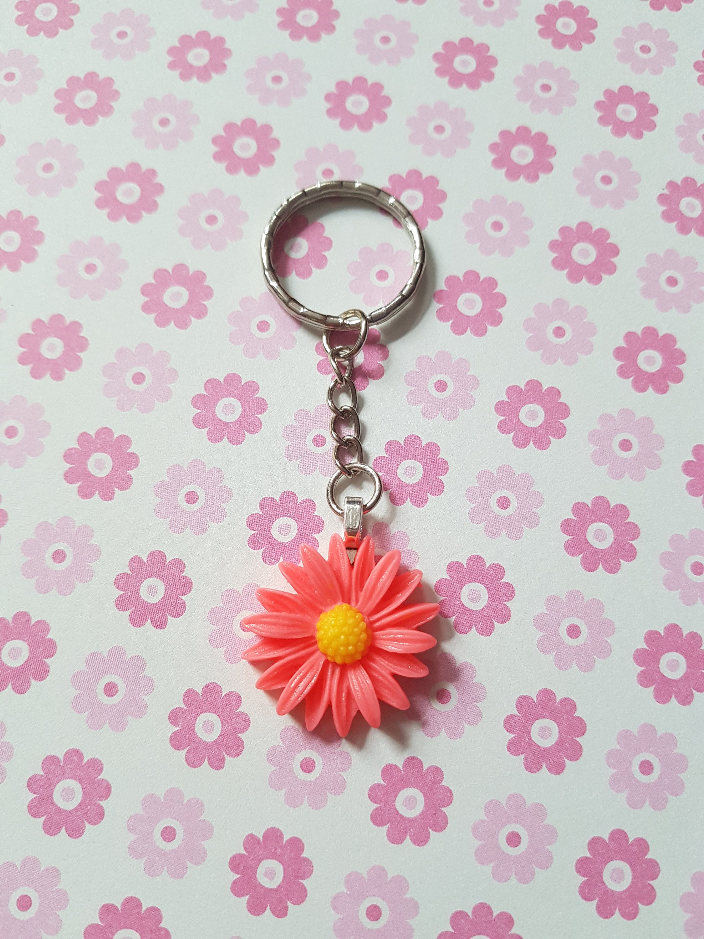 Daisy Keyring Flower Keying Daisy Flower Keyring Daisy Bag - Etsy