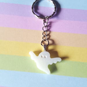 Glitter Ghost Keyring, Ghost Keyring, Ghost Pendant, Halloween Keyring ...