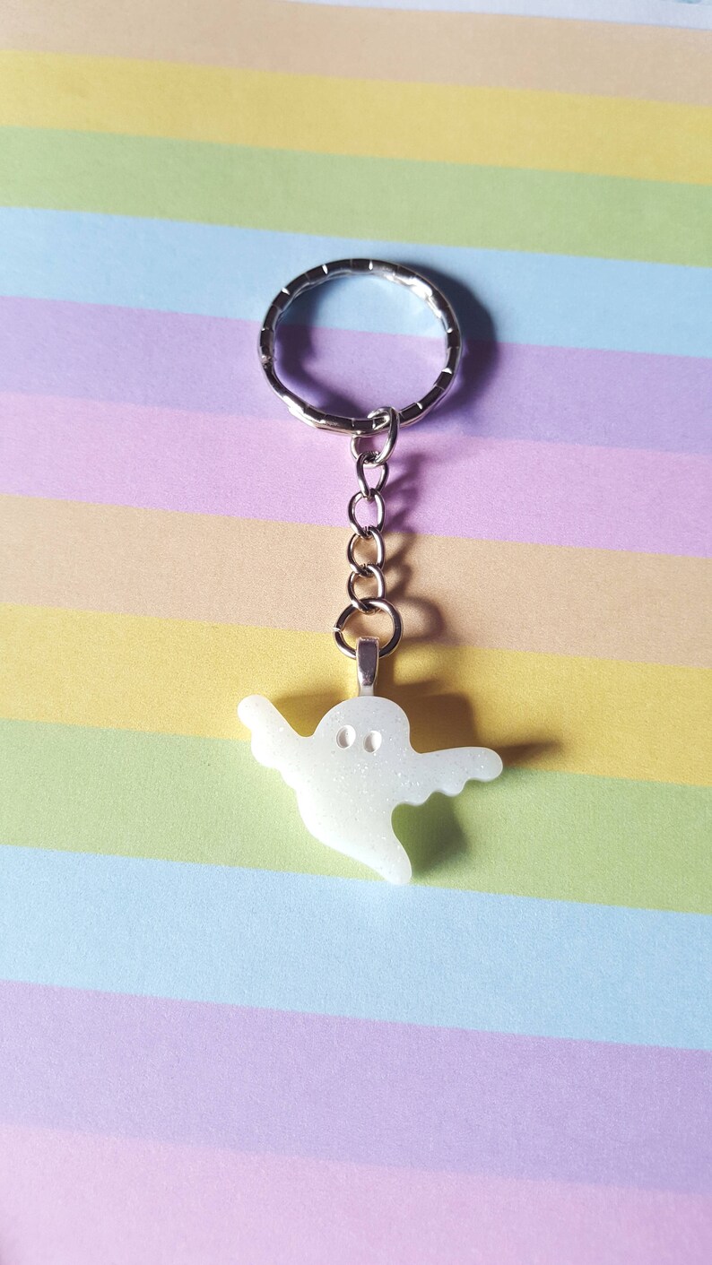 Glitter ghost keyring Ghost keyring Ghost pendant Halloween | Etsy