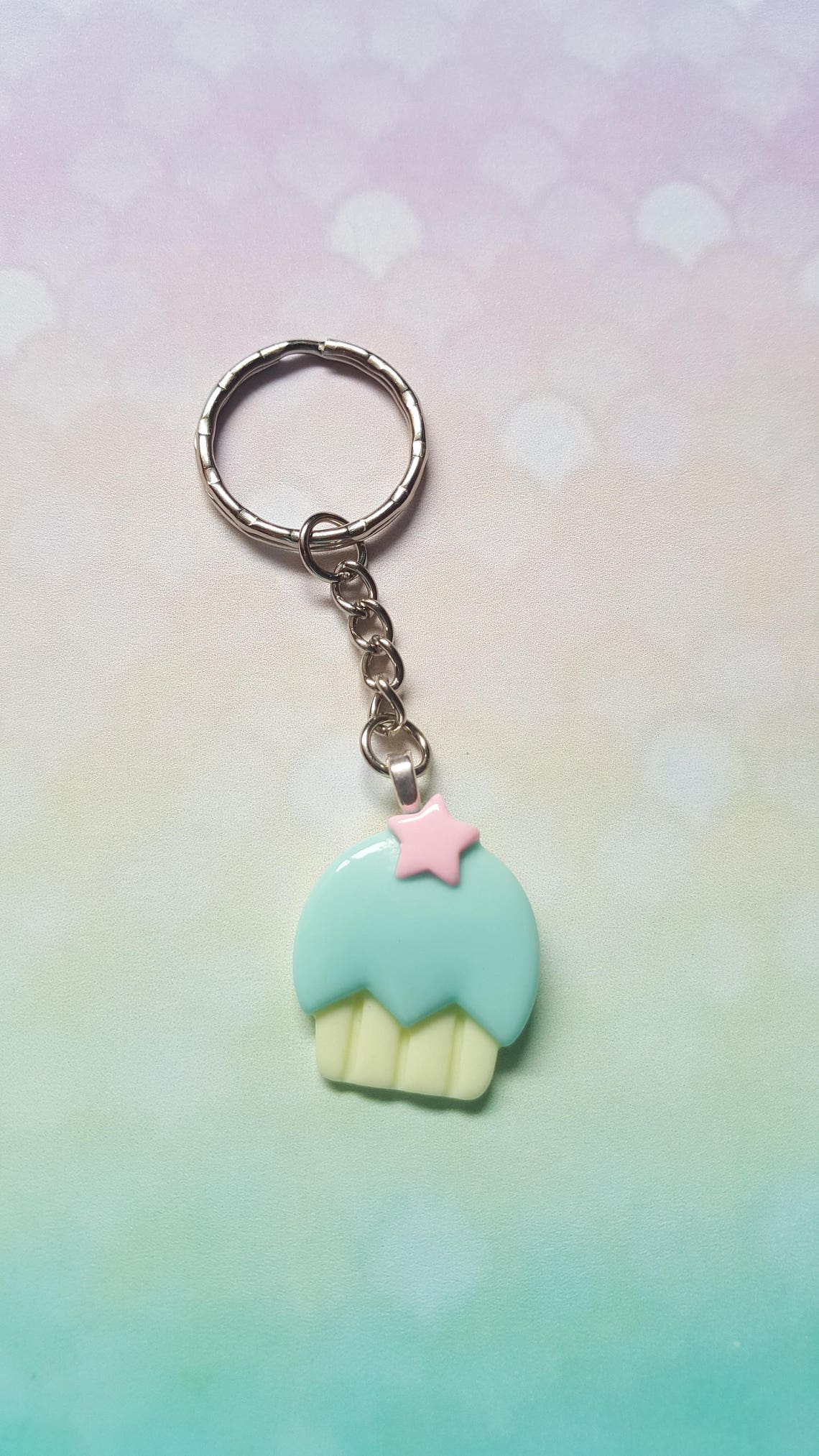 Pastel cupcake keyring Cupcake keyring Cupcake bag charm | Etsy