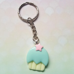 Pastel Cupcake Keyring, Cupcake Keyring, Cupcake Bag Charm, Cupcake ...