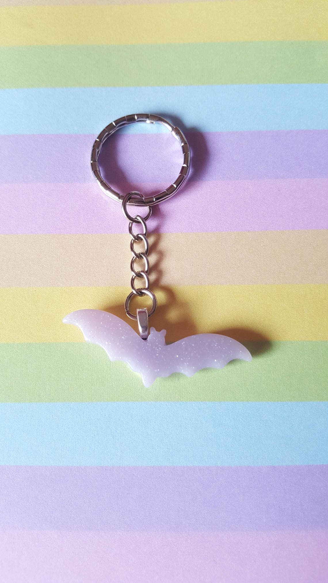 Glitter Bat Keyring Bat Keyring Bat Pendant Halloween - Etsy