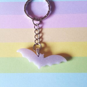 Glitter Bat Keyring, Bat Keyring, Bat Pendant, Halloween Keyring ...