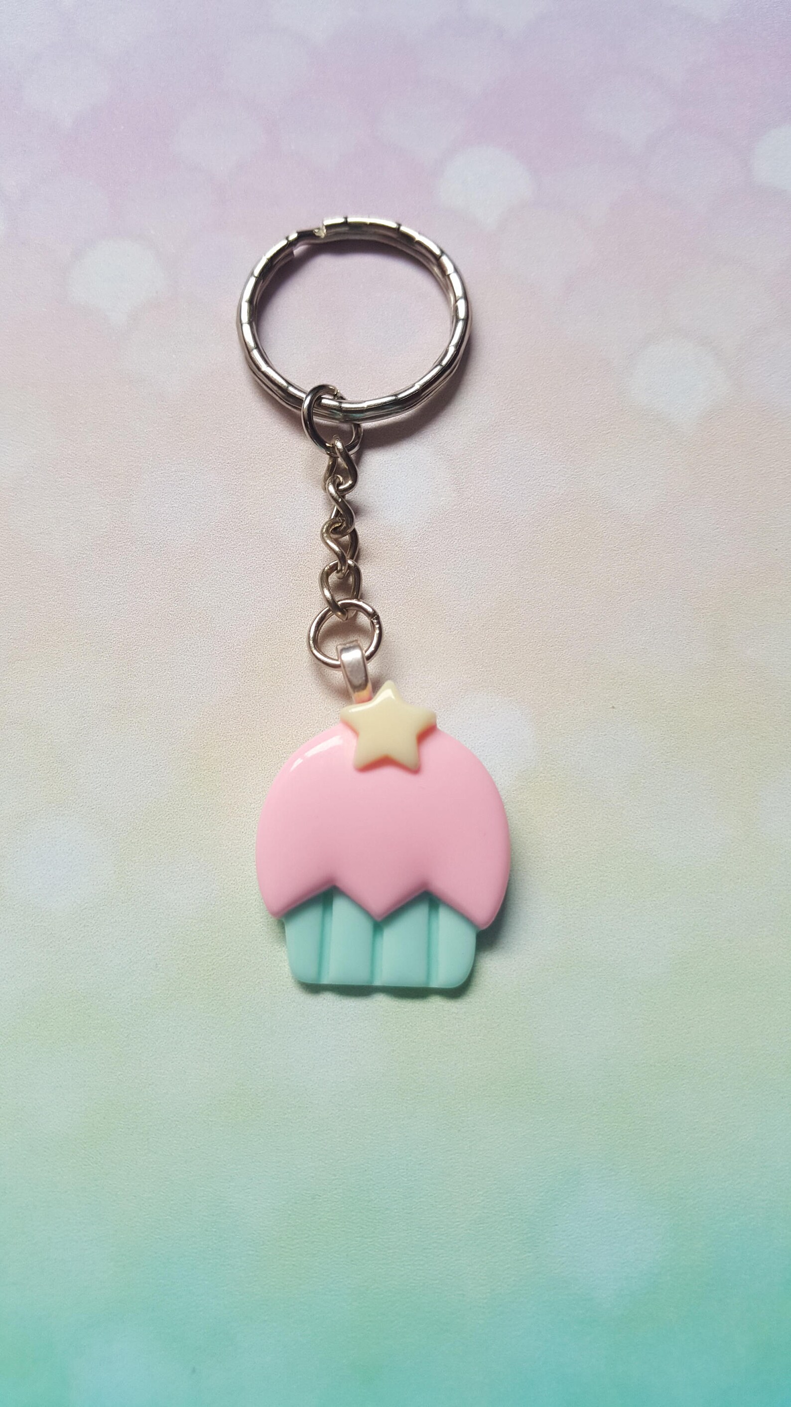 Pastel cupcake keyring Cupcake keyring Cupcake bag charm | Etsy
