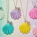 Glitter Shell Necklace, Glitter Shell Pendant, Pendant Necklace ...