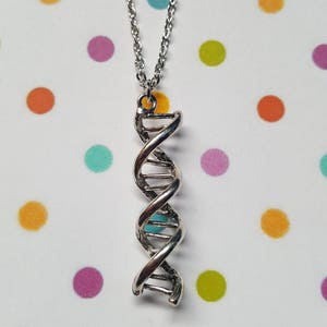 DNA Helix Necklace, DNA Helix Pendant, Pendant Necklace, Science, Geek ...