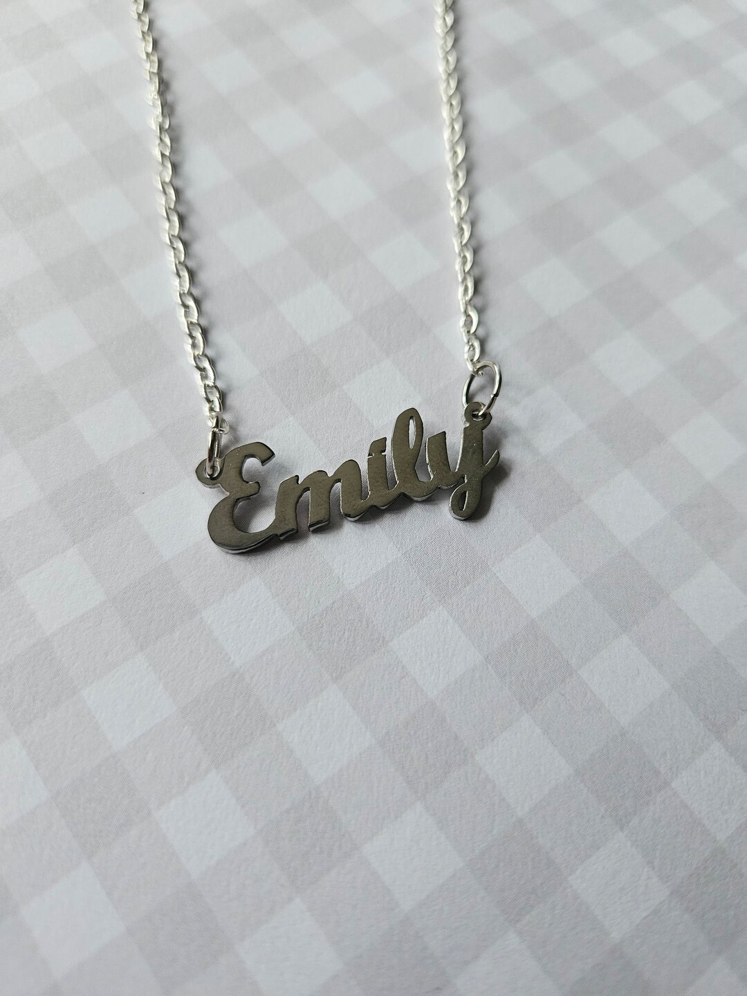 Emily Necklace, Name Necklace, Name Pendant, Name Jewellery, Pendant ...