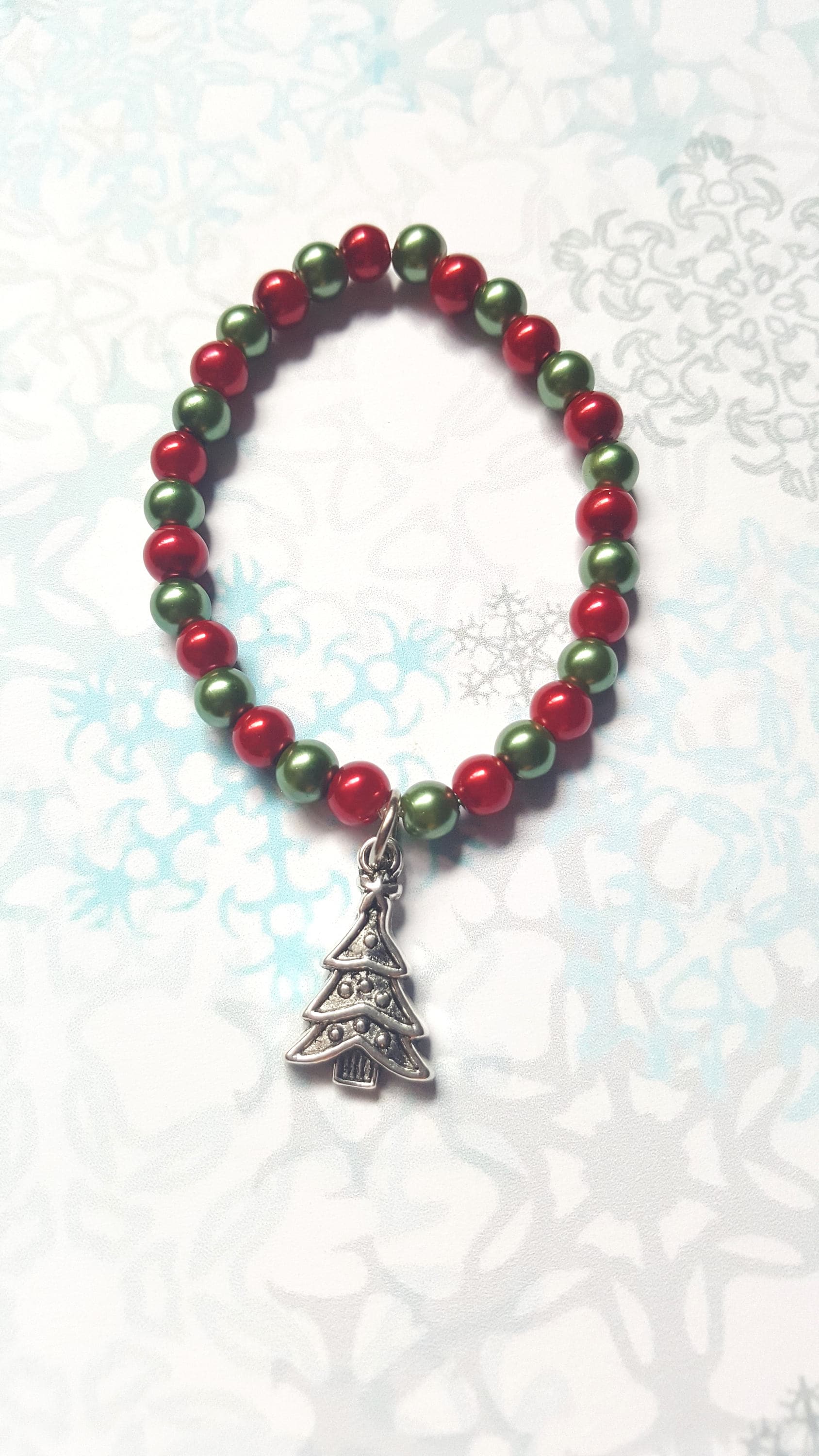 Christmas tree bracelet Christmas bracelet Beaded bracelet | Etsy