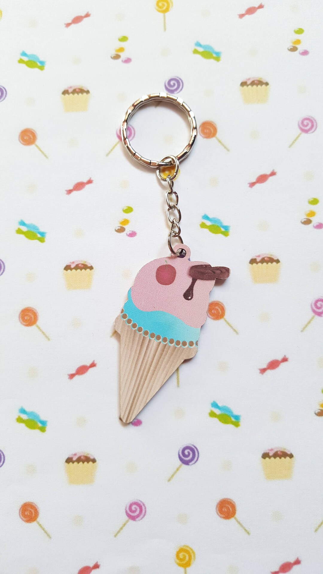 Ice Cream Keyring, Ice Cream Bag Charm, Novelty Keyring, Ice Cream, Ice ...