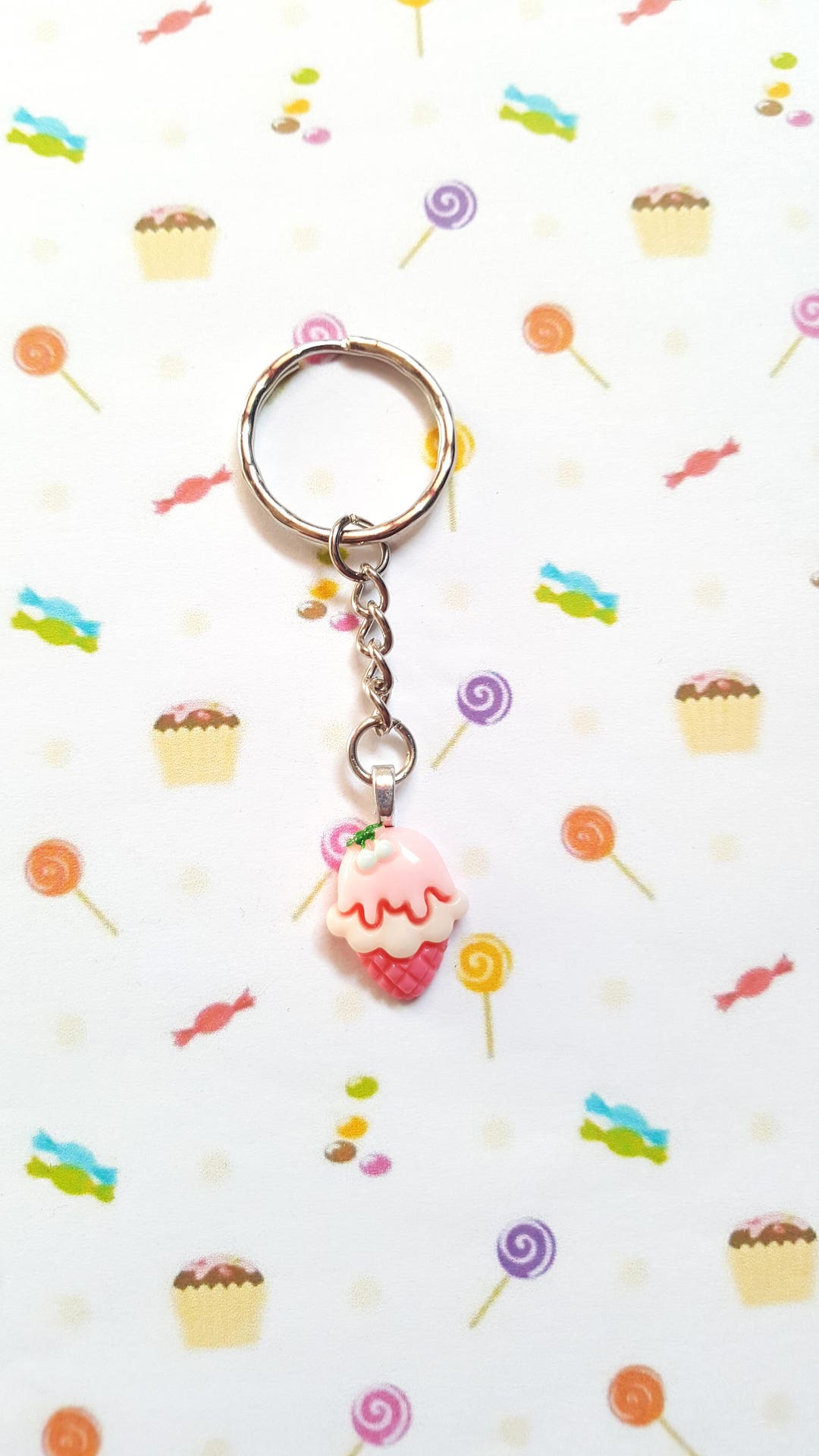 Ice Cream Keyring, Ice Cream Bag Charm, Novelty Keyring, Ice Cream, Ice ...