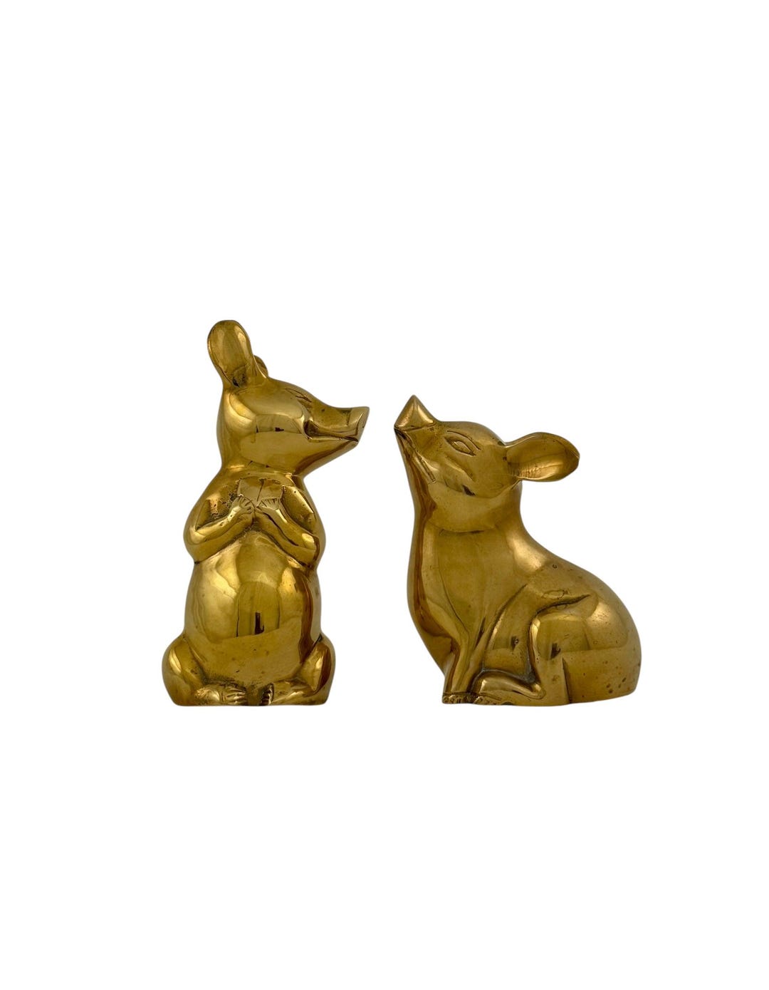 Vintage Brass Romeo and Juliet Pigs-a Pair - Etsy