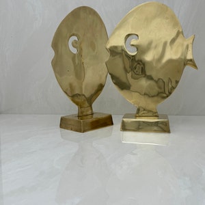 Large Vintage Cartoon-like Brass Fish-a Pair - Etsy