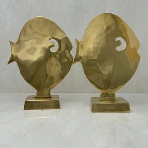 Large Vintage Cartoon-like Brass Fish-a Pair - Etsy