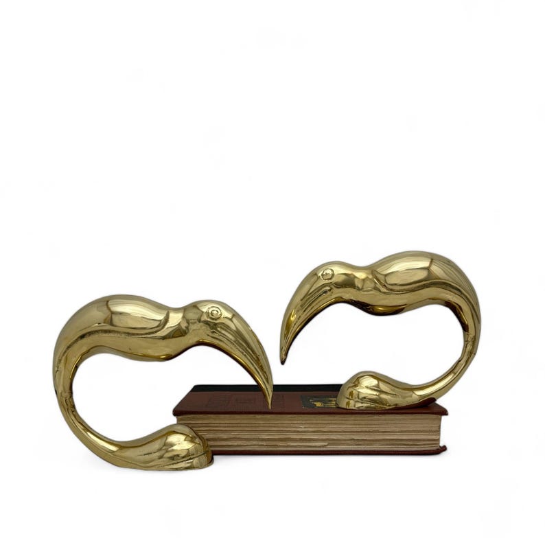 Mid-century Brass Toucan Sculpture Duo - Etsy