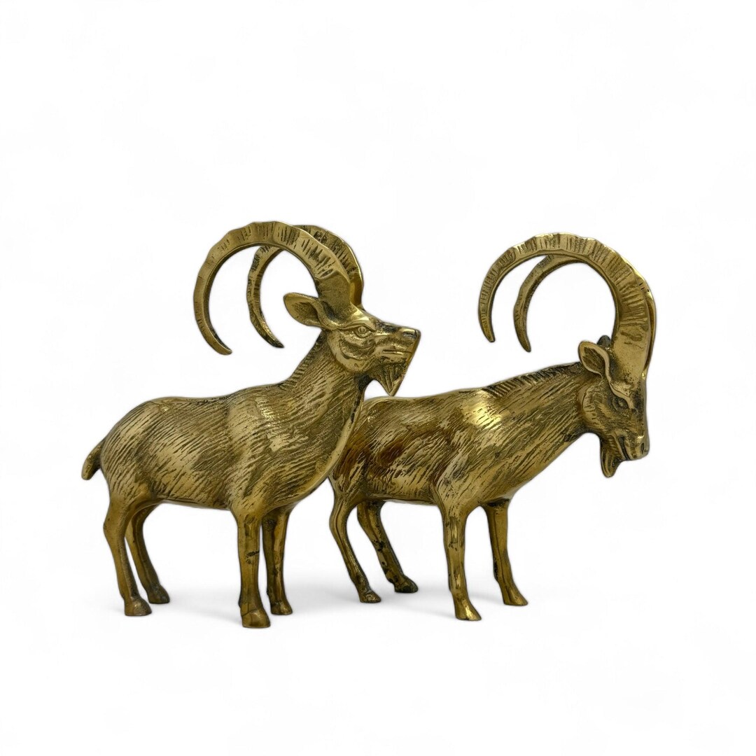 Vintage Brass Goats-a Pair - Etsy