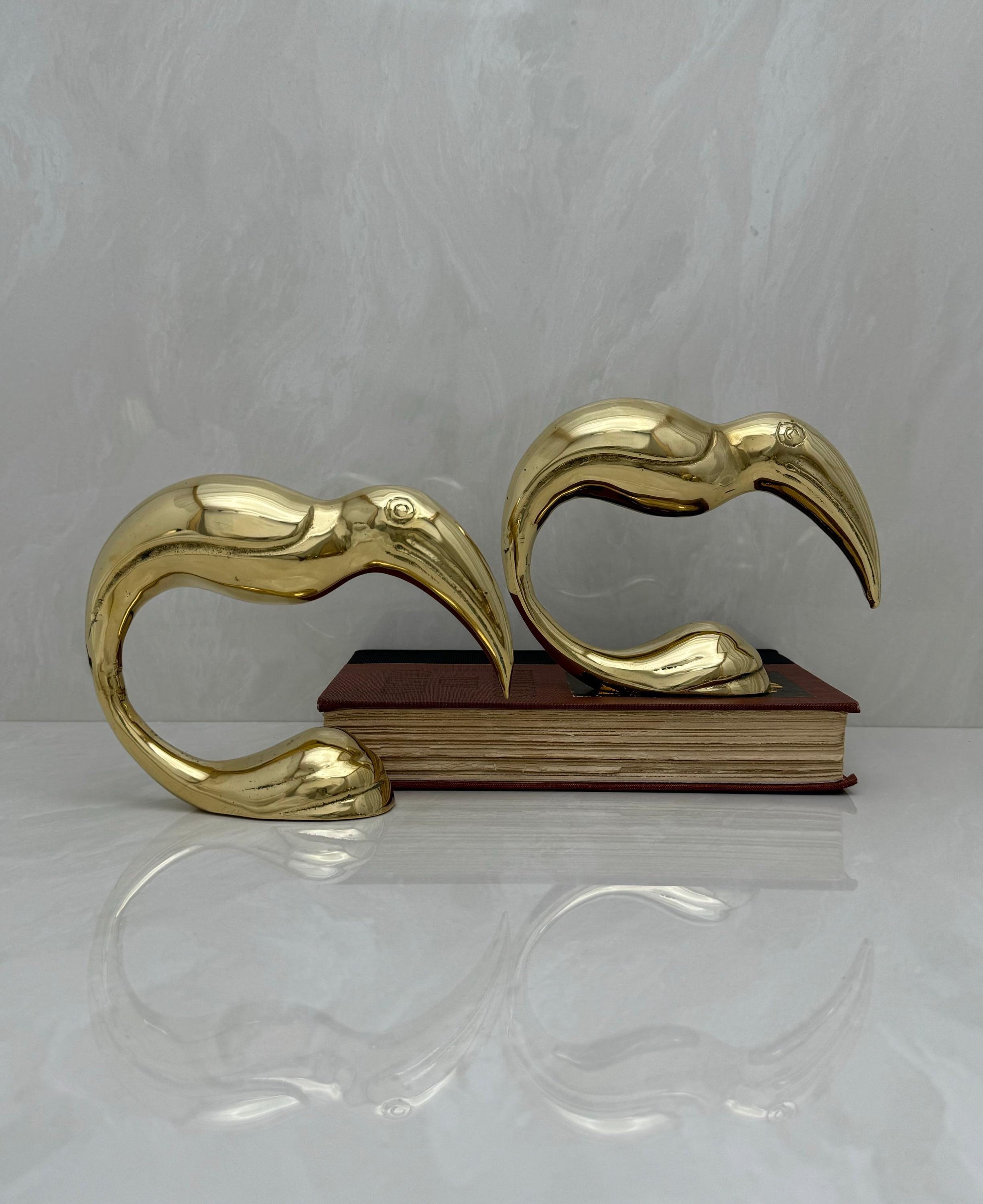Mid-century Brass Toucan Sculpture Duo - Etsy