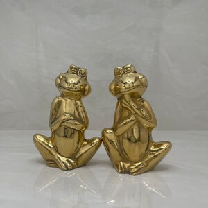 Vintage Brass Frog Couple - Etsy