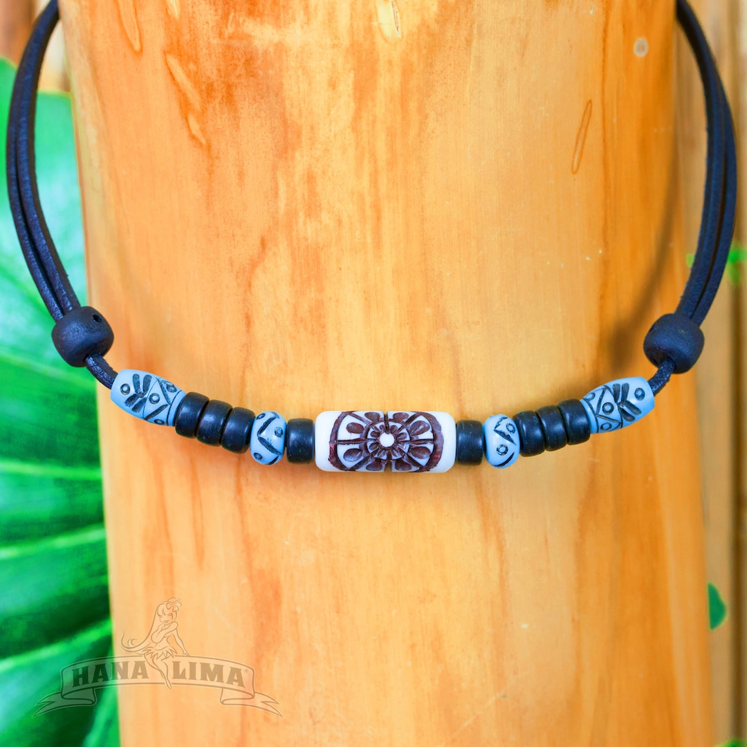 Surfer Chain Leather Chain Necklace Men Women Leather Necklace Surfer ...