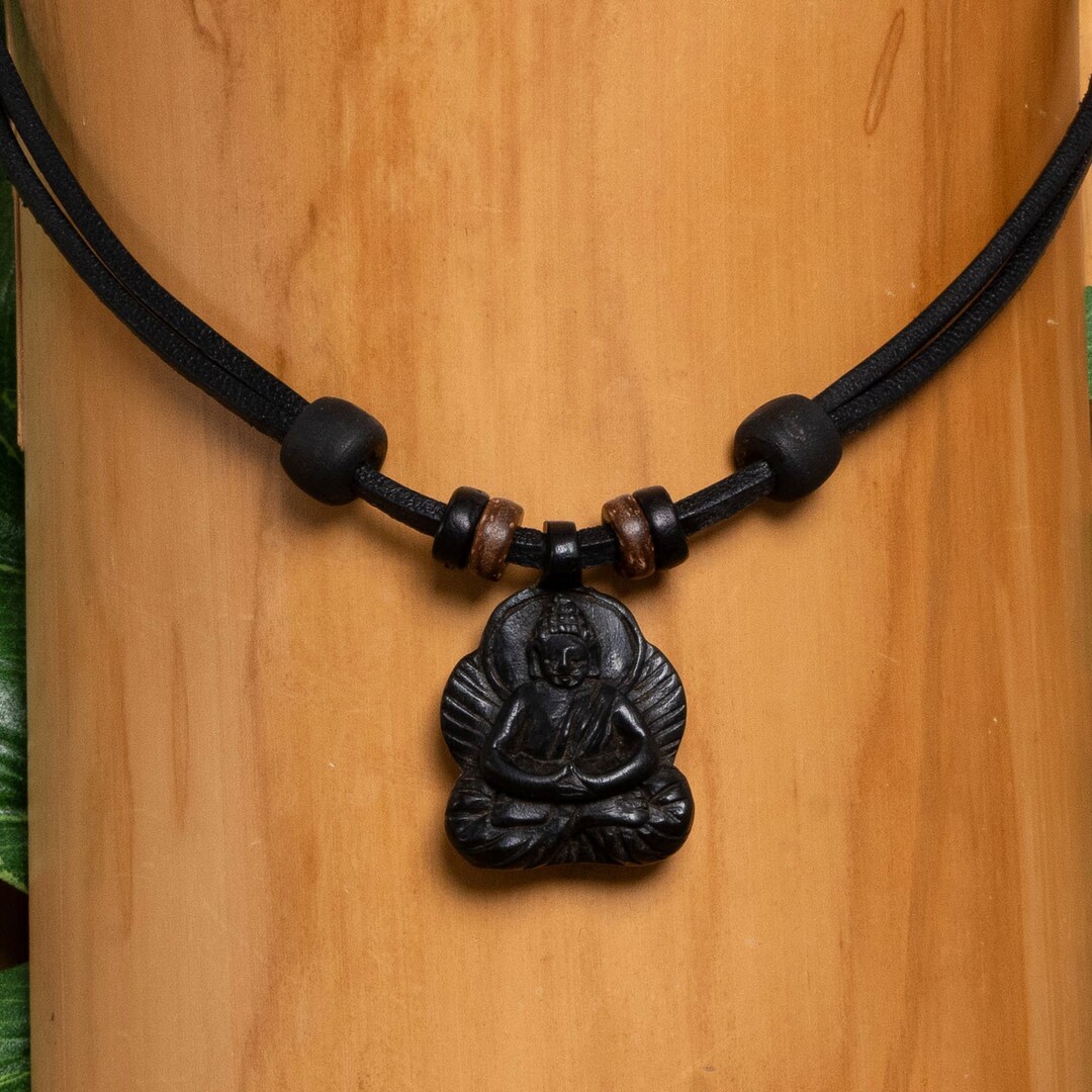 Leather Buddha Surfer Mens Womens Necklace Surf Jewelry Surfer Style ...