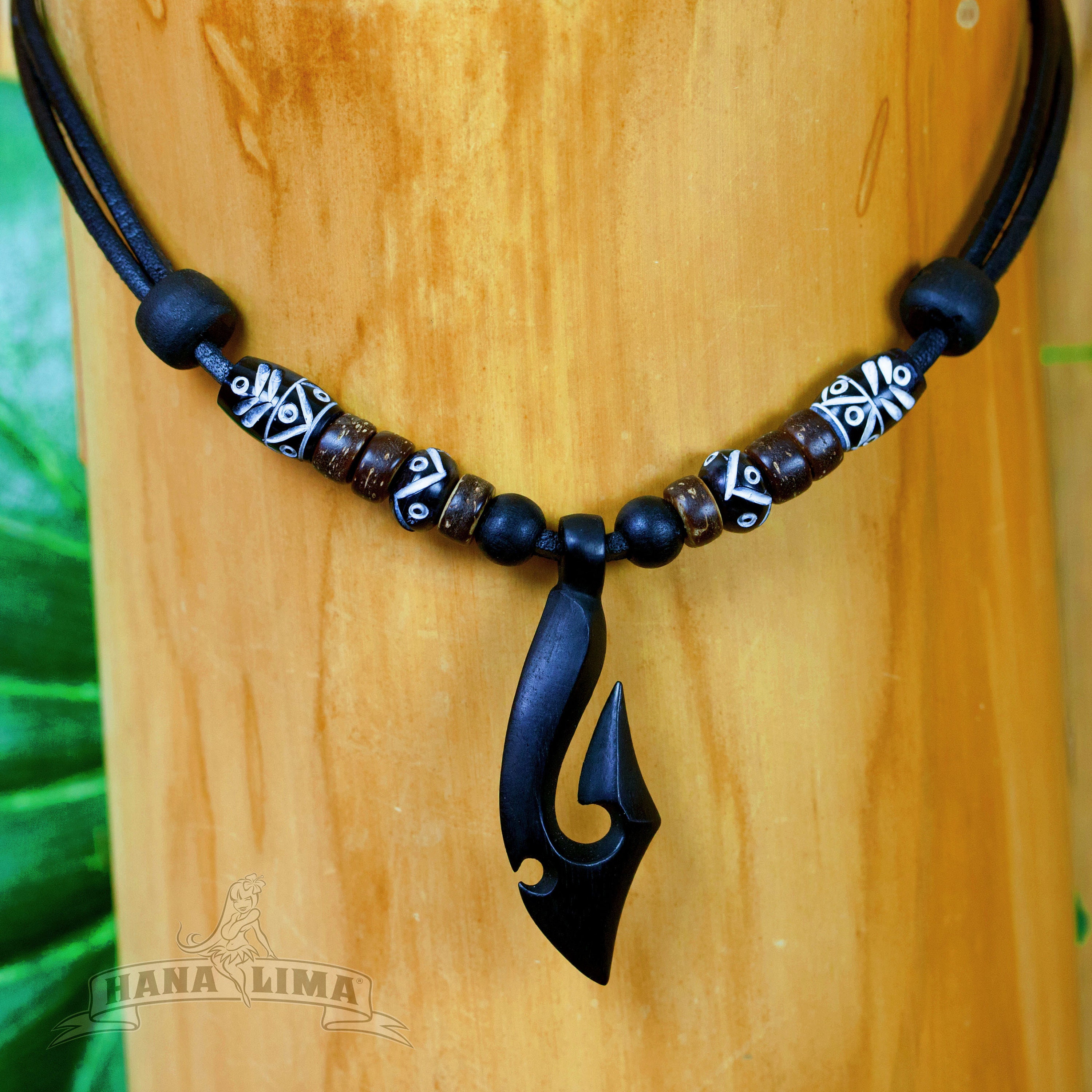 Surfer Necklace Leather Necklace Hei Matau Surf Jewelry Surfer - Etsy