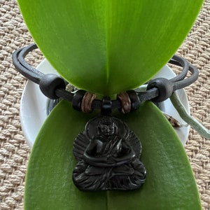 Leather Buddha Surfer Mens Womens Necklace Surf Jewelry Surfer Style ...