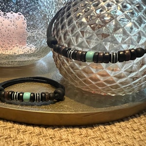 Surfer Style Jewelry Set Surf Jewelry Leather Necklace Bracelet Surf ...