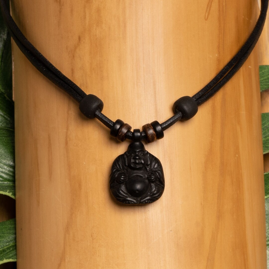 Surfer Leather Mens Womens Necklace Surf Jewelry Surfer Style Buddha ...