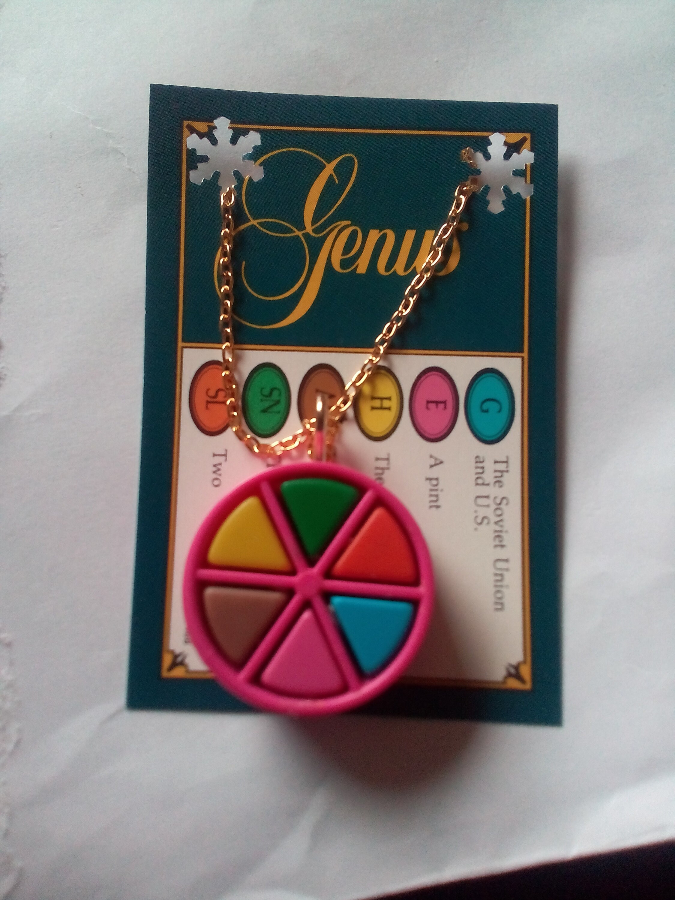 Trivial Pursuit Wedge Wheel Piece Necklace - Etsy