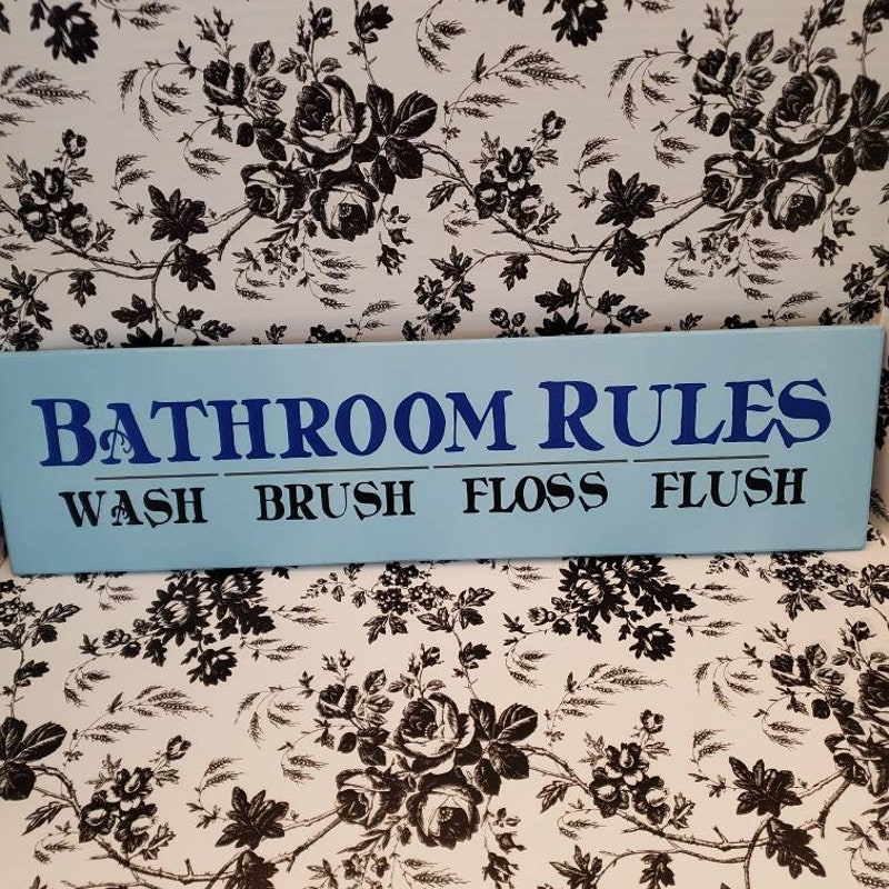 Bathroom Rules - Etsy