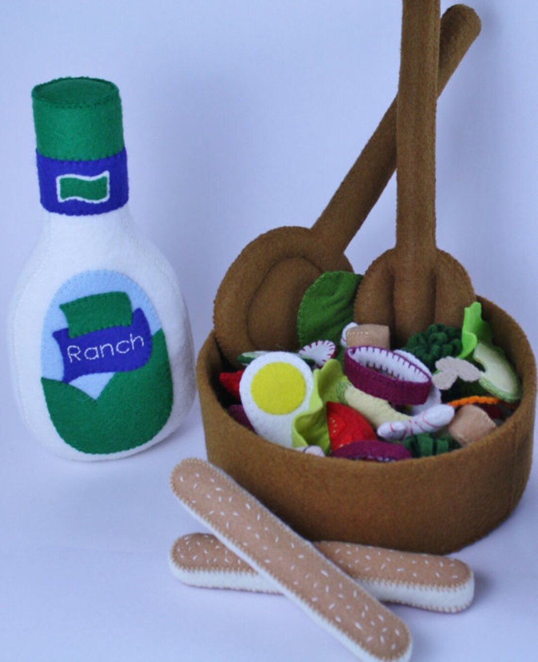 Chef's Salad Felt Food PDF Sewing Pattern - Etsy