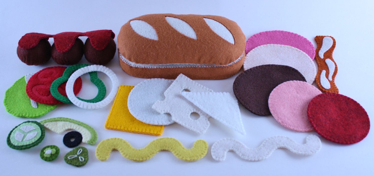 Mouthwatering Sub Sandwich Felt Food Pattern DIY Felt Play | Etsy