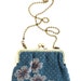 Blue Hand Knitted Purse in Blue White and Brown Glass Czech - Etsy