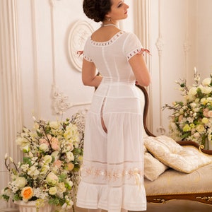 White Batiste "open" Drawers or Pantaloons With Embroidery of Edwardian ...