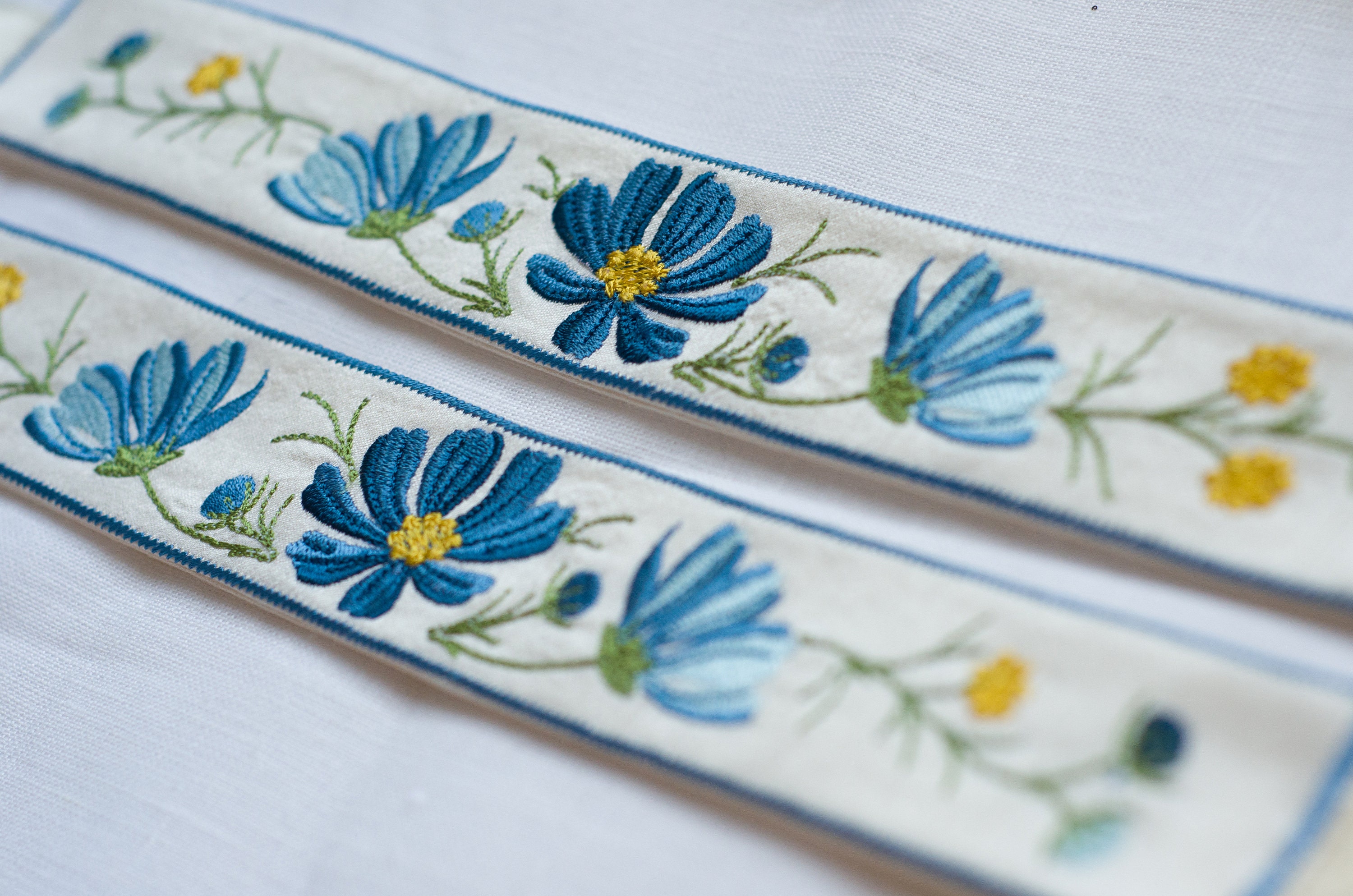 Embroidered 18th Century Garters With Flowers for Stockings. - Etsy