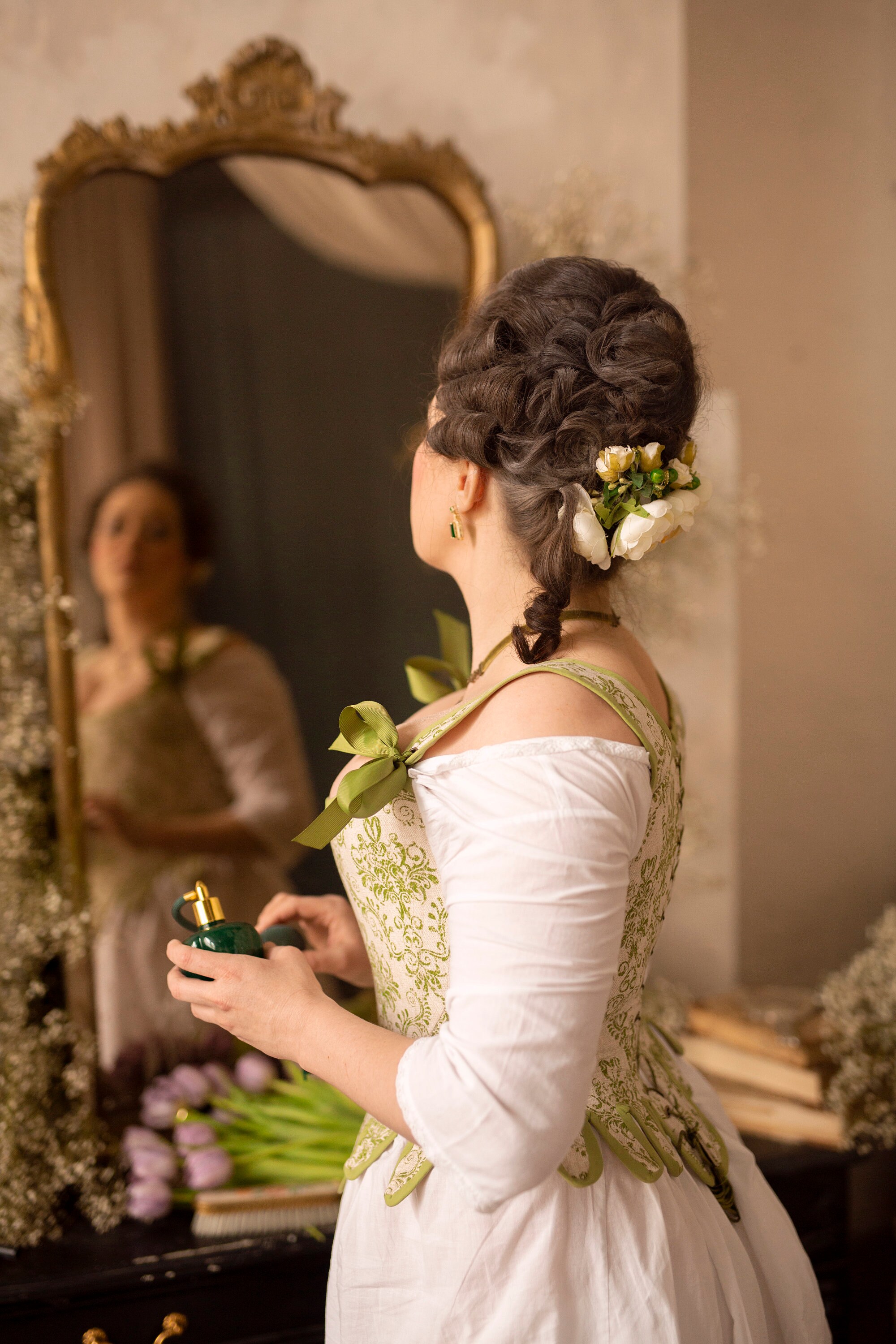 Green 18th Century Corset. Rococo Stays - Etsy