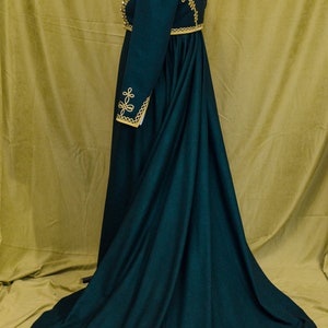 Riding Habit of Regency Era. Embroidered Green Spencer in a Military ...