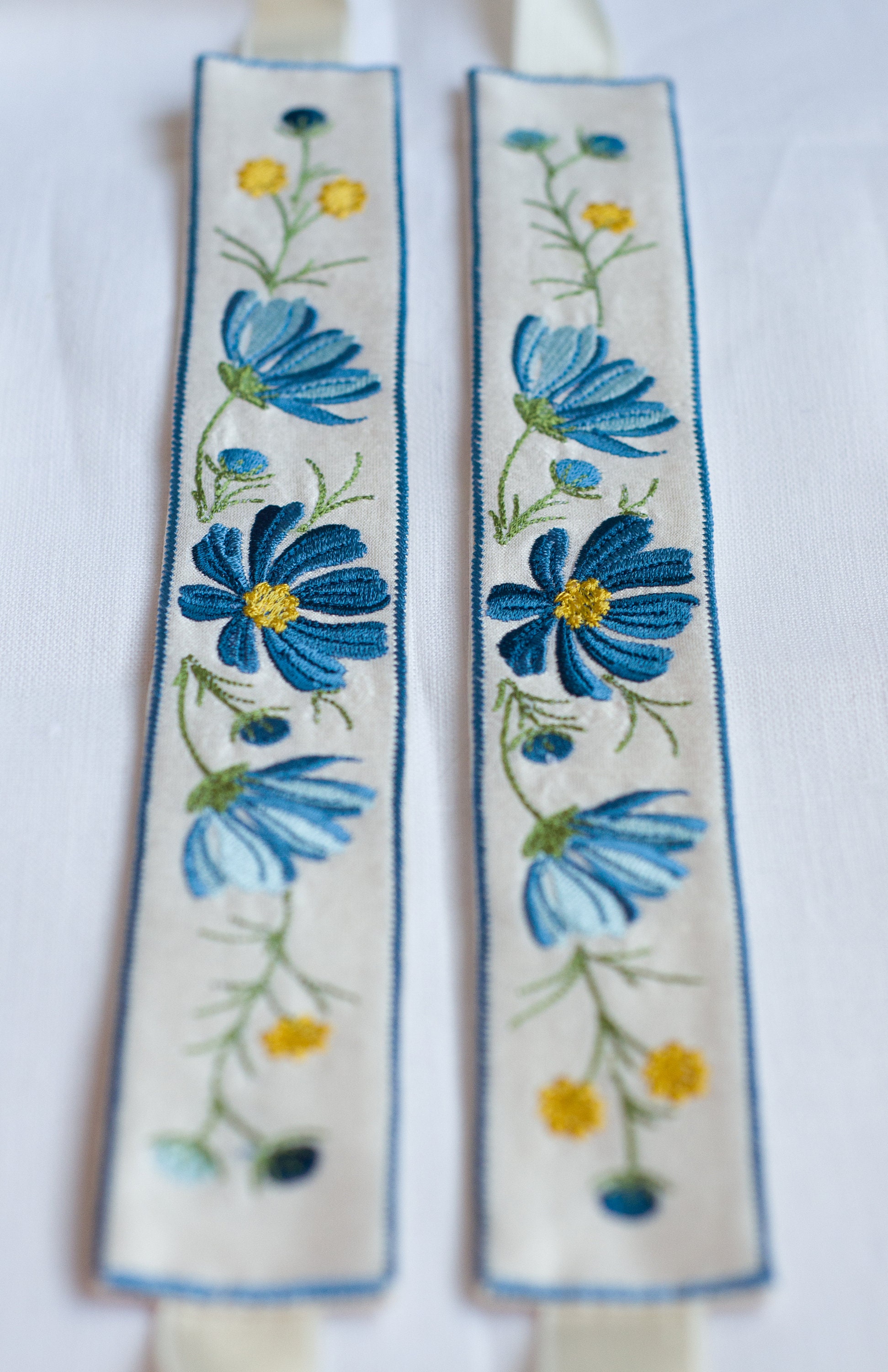 Embroidered 18th Century Garters With Flowers for Stockings. - Etsy