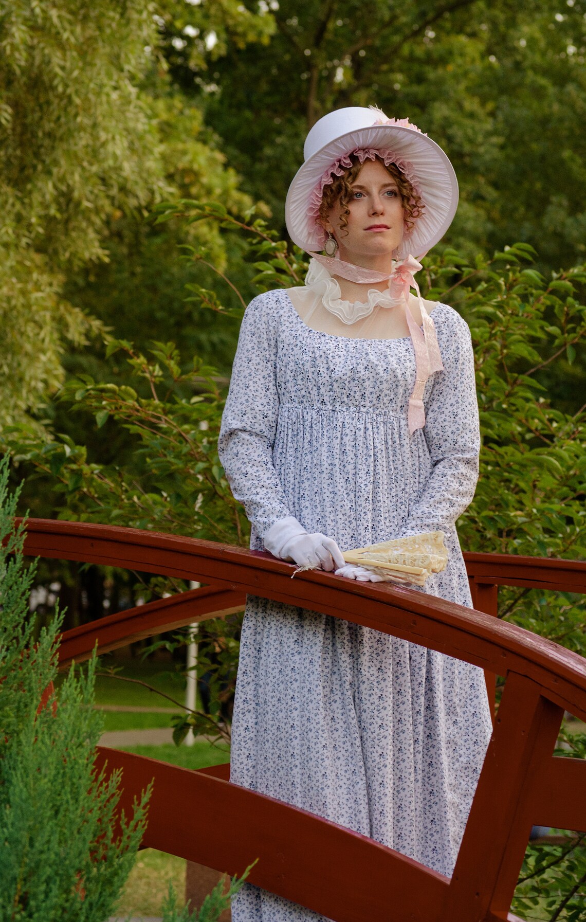 White Regency Bonnet | Etsy
