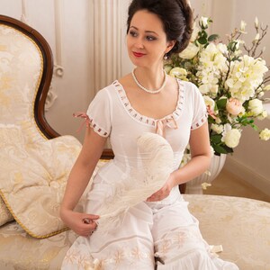 White Batiste "open" Drawers or Pantaloons With Embroidery of Edwardian ...