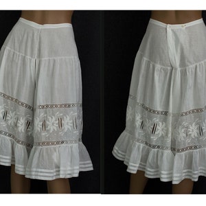 White Batiste "open" Drawers or Pantaloons With Embroidery of Edwardian ...