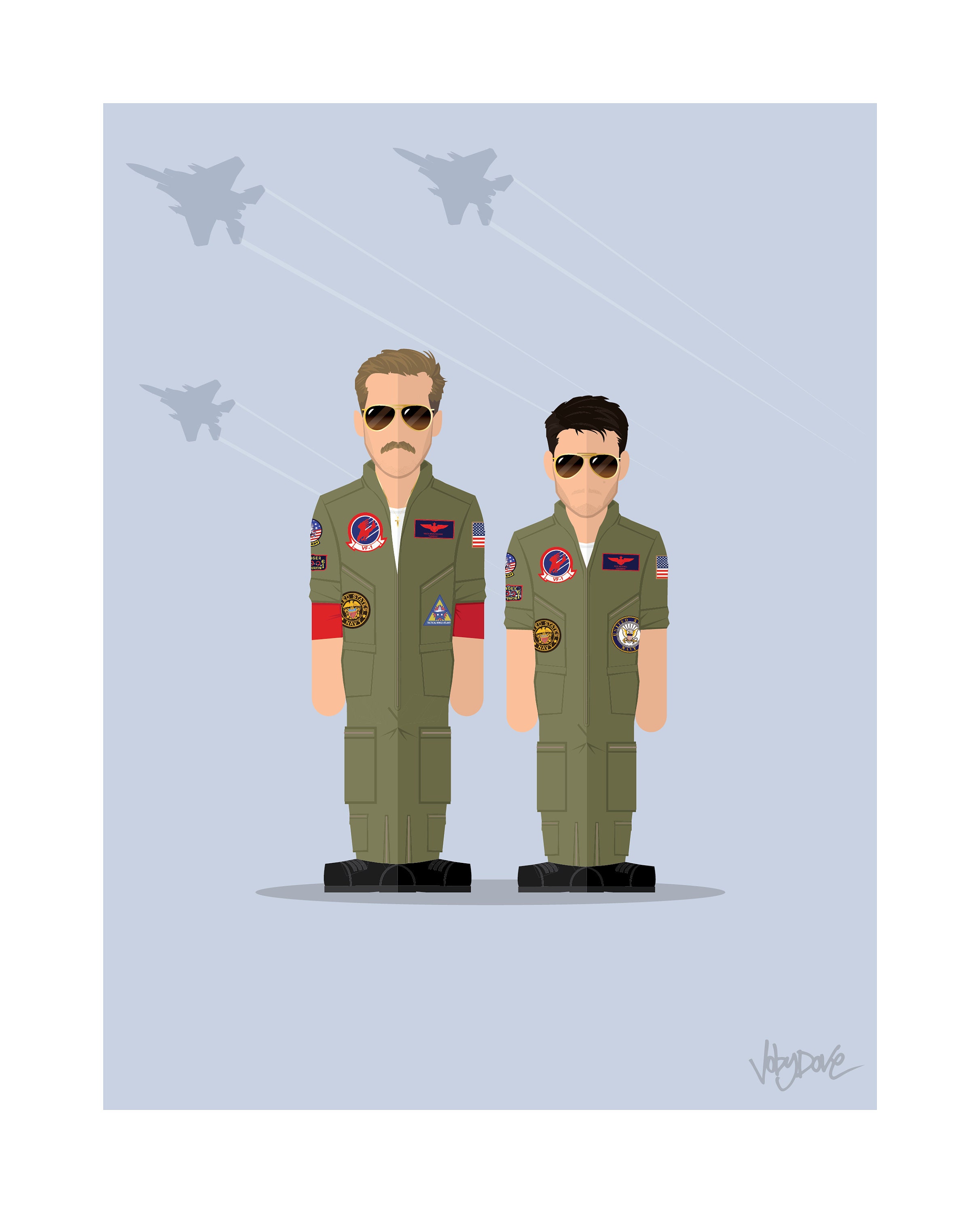 Top Gun - 8x10" Minimalist Film Movie Artwork TV Television Print ...