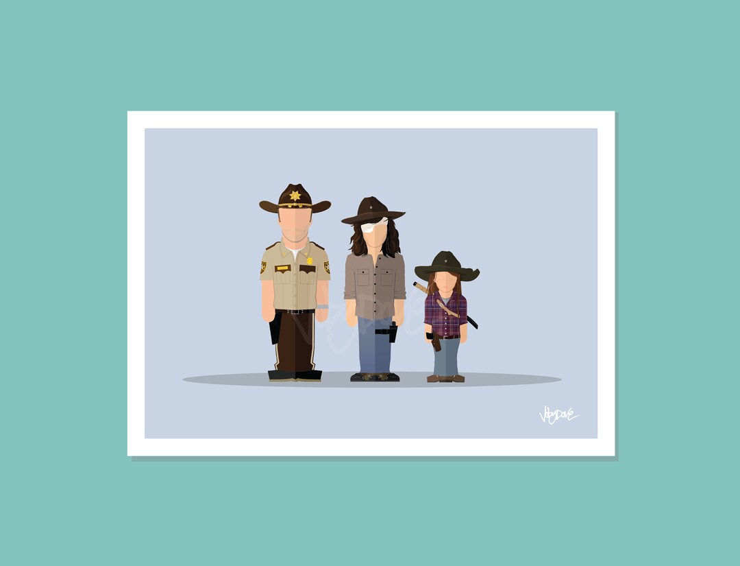 The Grimes Hat - A3 420x297mm Minimalist the Walking Dead TWD TV ...